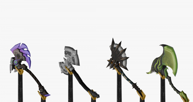 20 STYLIZED AXE MODELS PACK 1 - LOW POLY 3D Model in Combat 3DExport