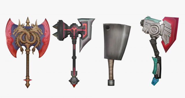 20 STYLIZED AXE MODELS PACK 1 - LOW POLY 3D Model in Combat 3DExport