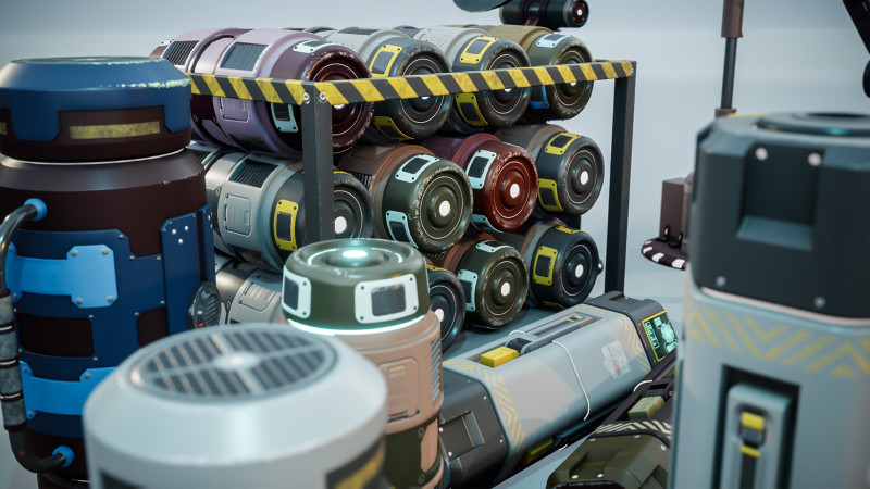 Sci-Fi Props Pack 3D Model in Shipping Containers 3DExport