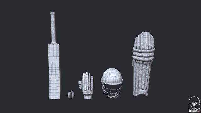 Cricket Kit 3D Model in Sports Equipment 3DExport
