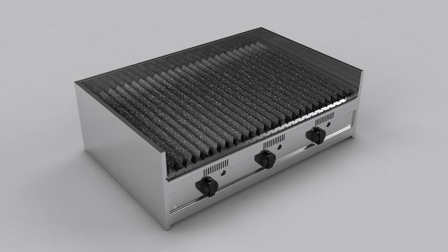 Gas Grill 3D Model in Kitchen 3DExport