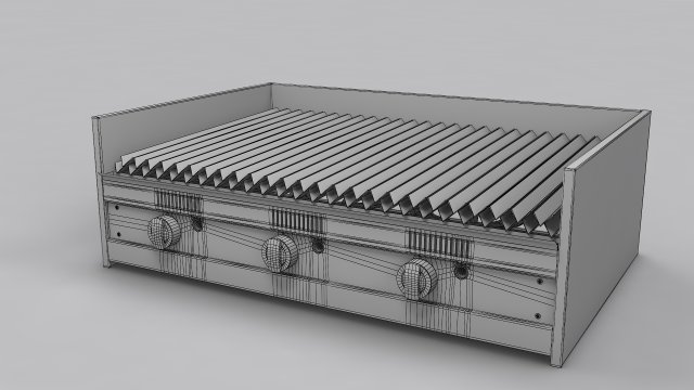 Gas Grill 3D Model in Kitchen 3DExport