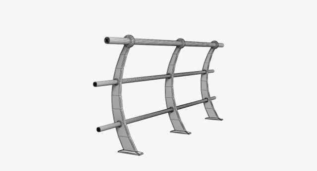 Modern Handrail 3D Model in Miscellaneous 3DExport