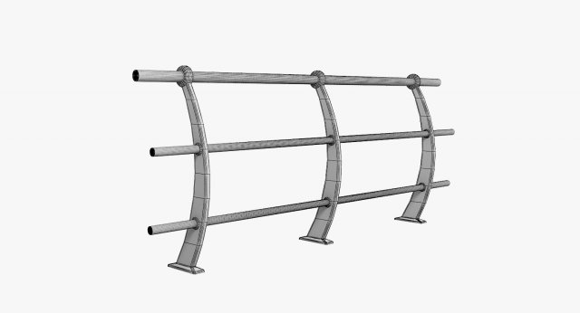 Modern Handrail 3D Model in Miscellaneous 3DExport