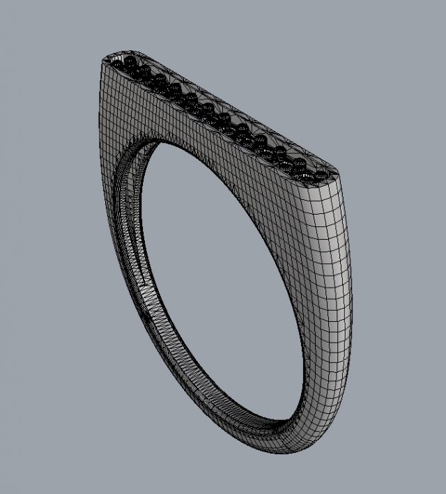 Classic Diamond Ring 3D Print Model in Rings 3DExport