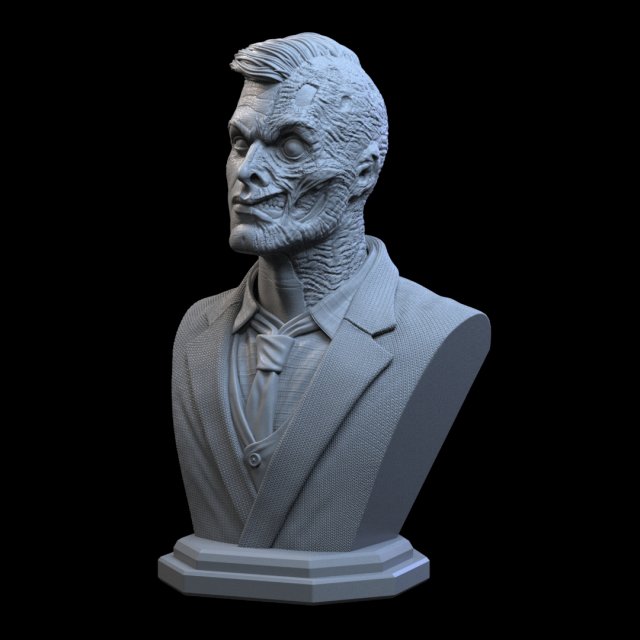 STL TWO FACES BUST 3D PRINT 3D Print Model in Man 3DExport