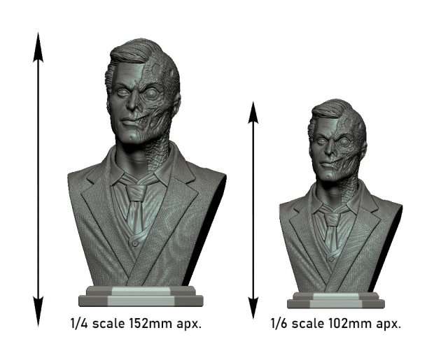 STL TWO FACES BUST 3D PRINT 3D Print Model in Man 3DExport