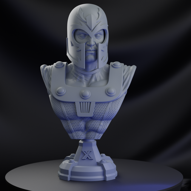 STL MAGNETO X- MEN BUST 3D PRINT 3D Print Model in Man 3DExport