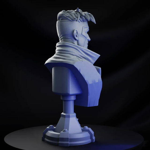STL GAMBIT X- MEN BUST 3D PRINT Modelo de Impressão 3D in homem 3DExport