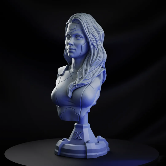 STL JEAN X- MEN BUST 3D PRINT 3D Print Model in Woman 3DExport