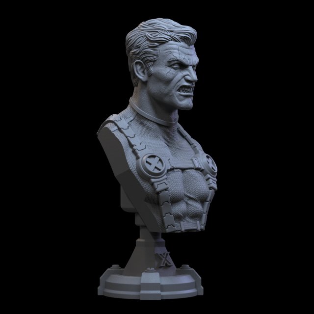 STL CABLE X-MEN BUST 3D PRINT 3D Print Model in Man 3DExport