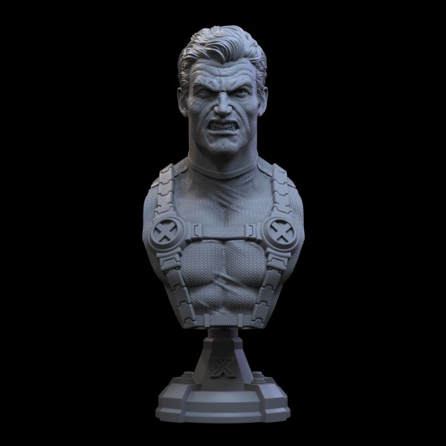 STL CABLE X-MEN BUST 3D PRINT 3D Print Model in Man 3DExport
