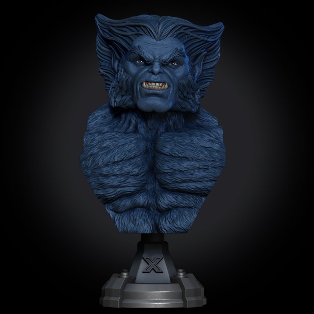STL BEAST X-MEN BUST 3D PRINT 3D Print Model in Monsters & Creatures 3DExport