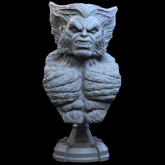 STL BEAST X-MEN BUST 3D PRINT 3D Print Model in Monsters & Creatures 3DExport