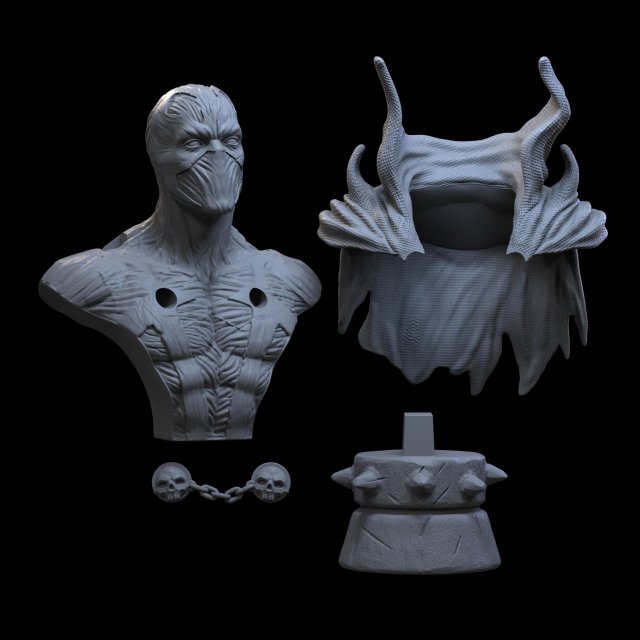 STL SPAWN BUST 3D PRINT 3D Print Model in Monsters & Creatures 3DExport