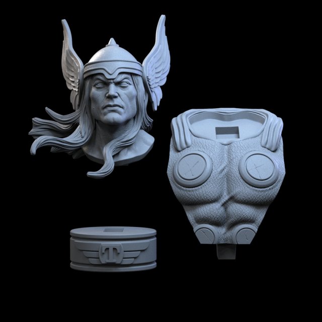 STL THOR CLASSIC BUST 3D PRINT 3D Print Model in Man 3DExport