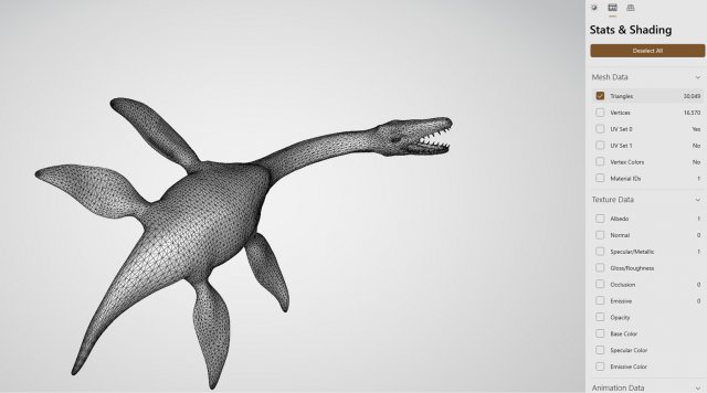 Plesiosaurus Ready to Print 3D Print Model in Sculpture 3DExport
