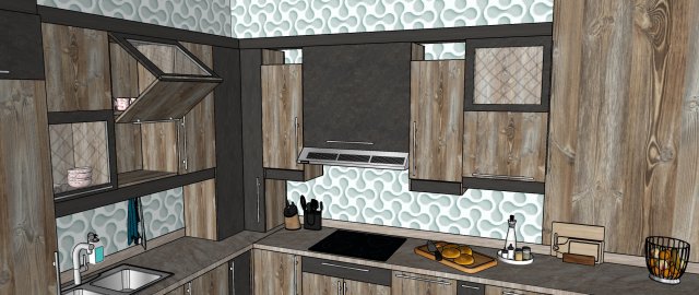 Kitchen 3D Model in Kitchen 3DExport