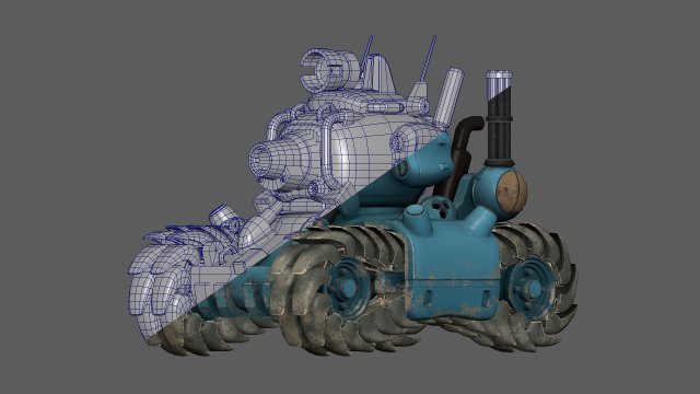 Metal Slug SV 001 Low-poly 3D Model in Tank 3DExport