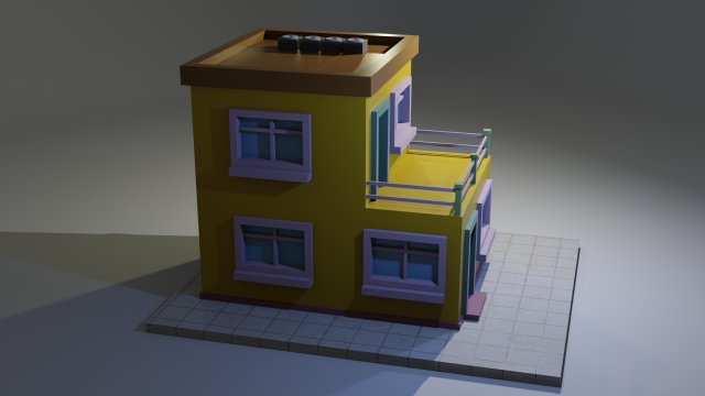 Low Poly Building 13 3D Model in Buildings 3DExport