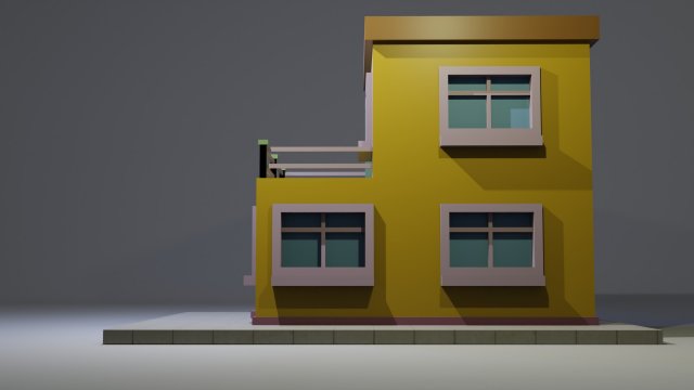 Low Poly Building 13 3D Model in Buildings 3DExport