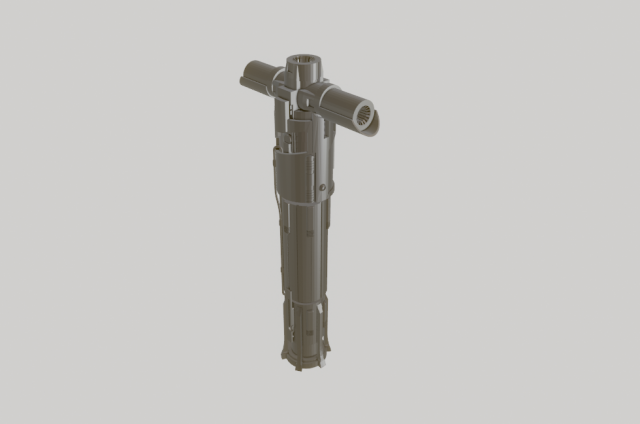 KYLO REN REPLICA LIGHTSABER HILT - 3D PRINTABLE TO SCALE 3D Print Model ...