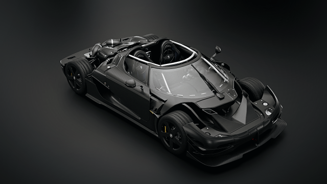 Koenigsegg One 1 Full Exposed Carbon - Interior and Engine Bay 3D Model ...