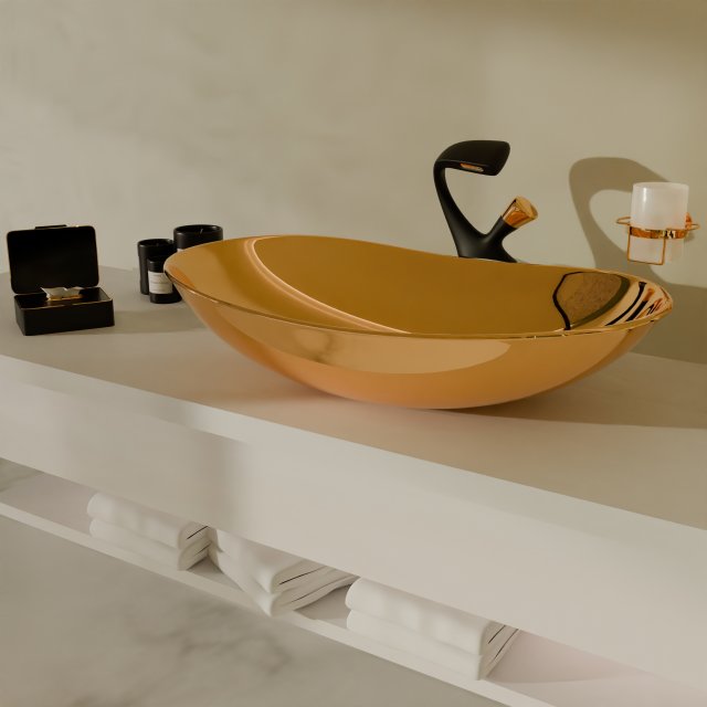 Wash Basin 3D Model in Bathroom 3DExport