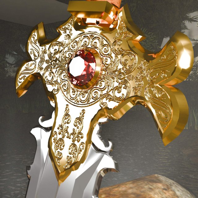 Royal Sword 3D Model in Accessories 3DExport