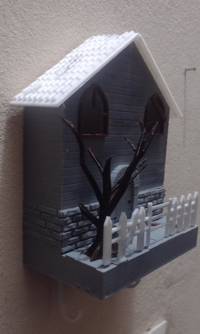 Hounted House Key holder 3D Print Model in Decor 3DExport