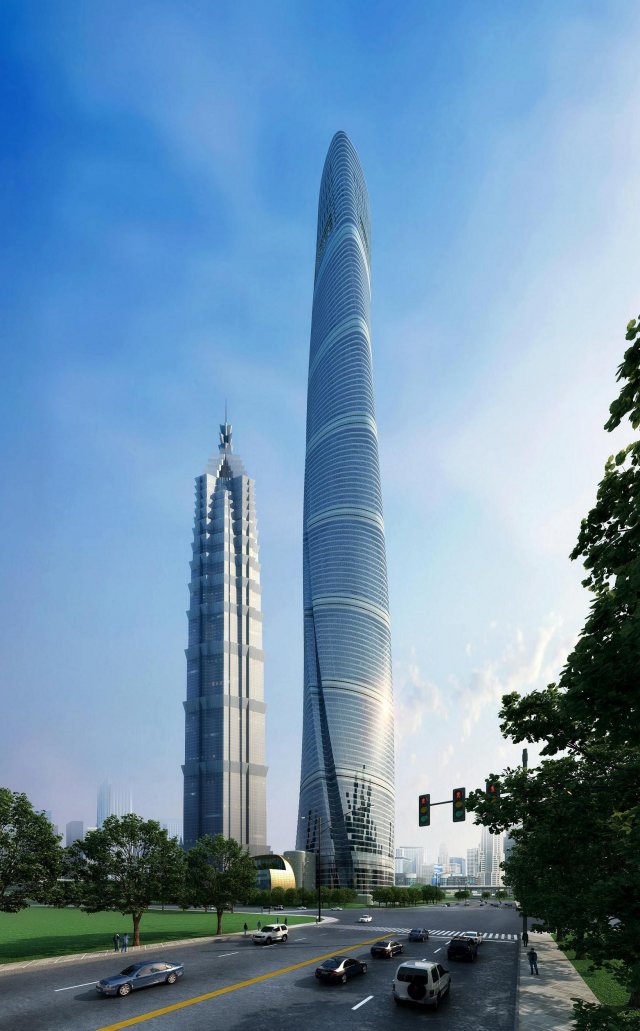 SU model of the modern super high-rise Shanghai Tower 3D Model in ...