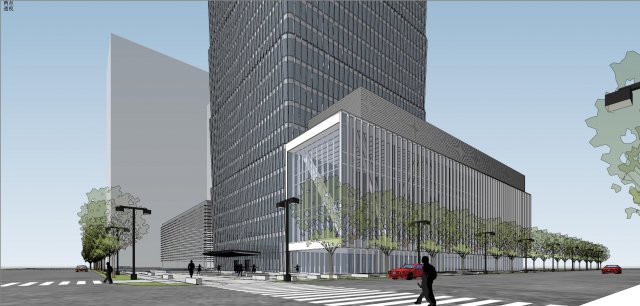 SU model of the Guomao Phase III office building building 3D Model in ...