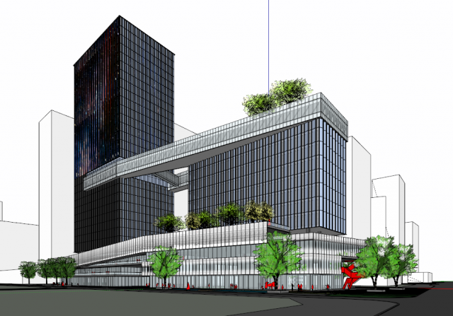 SU model of Headquarters commercial office building 3D Model in ...