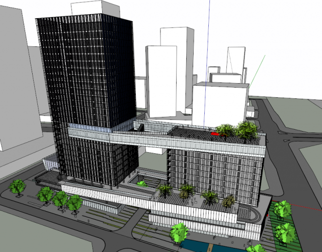 SU model of Headquarters commercial office building 3D Model in ...