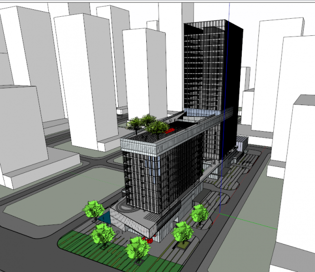 SU model of Headquarters commercial office building 3D Model in ...