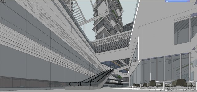 SU model of modern high-rise commercial office building Model 3D in ...
