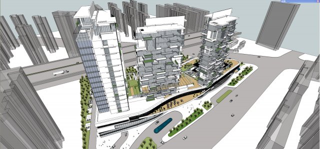 SU model of modern high-rise commercial office building Model 3D in ...