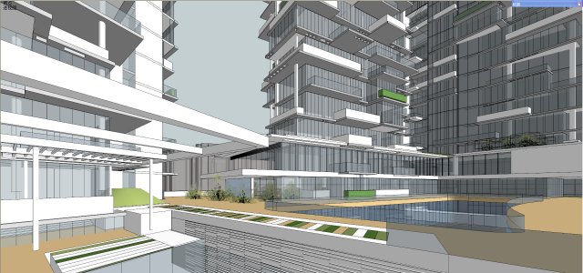 SU model of modern high-rise commercial office building Model 3D in ...