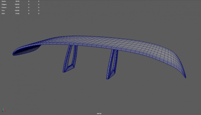 Car Spoiler 017 3D Print Model in Vehicle 3DExport