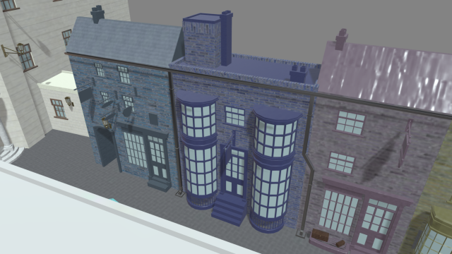 Diagon Alley Harry Potter Textured 3D Model in Fantasy 3DExport