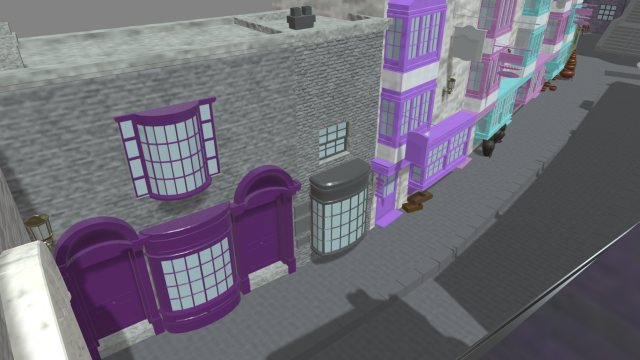 Diagon Alley Harry Potter Textured 3D Model in Fantasy 3DExport
