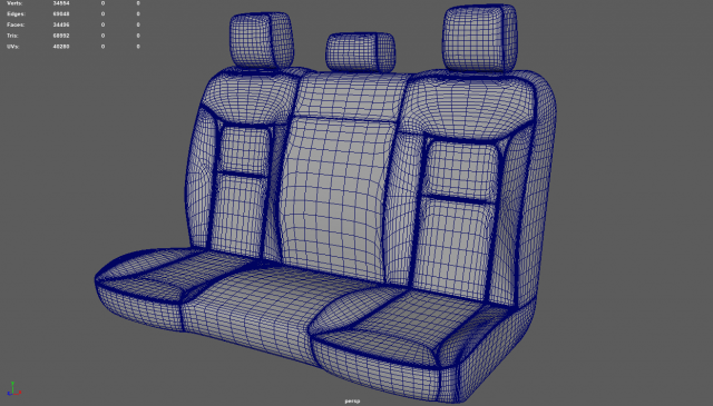 Car Seat 014 3D Model in Parts of auto 3DExport