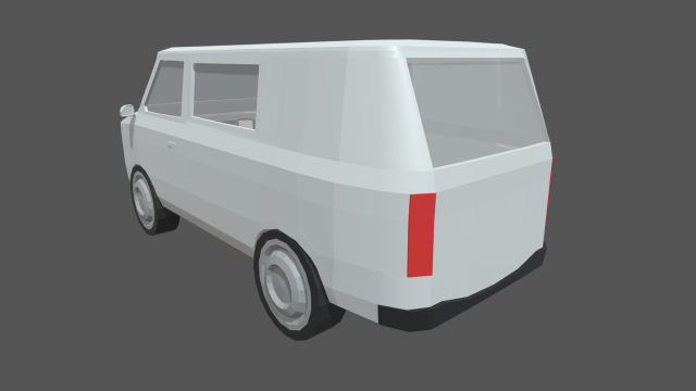 Low Poly Van 01 3D Model in Van and Minivan 3DExport