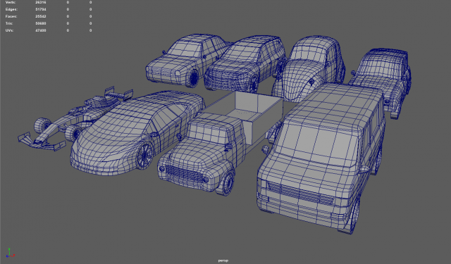 Low Poly Cars Pack 01 3D Model in Concept 3DExport