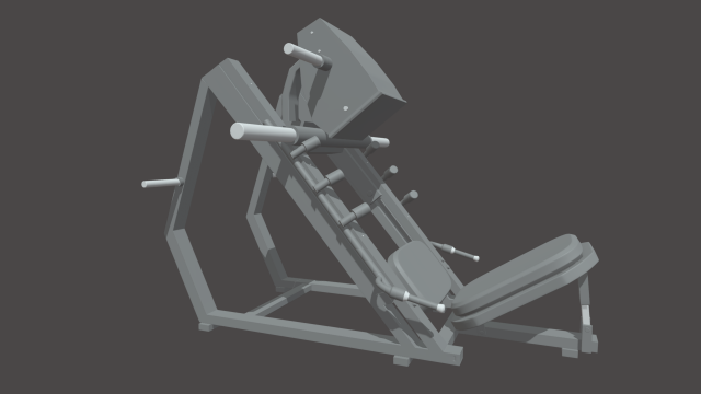 Low Poly Leg Press 3D Model in Sports Equipment 3DExport