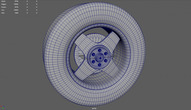 Low Poly Wheel 01 3D Model in Parts of auto 3DExport