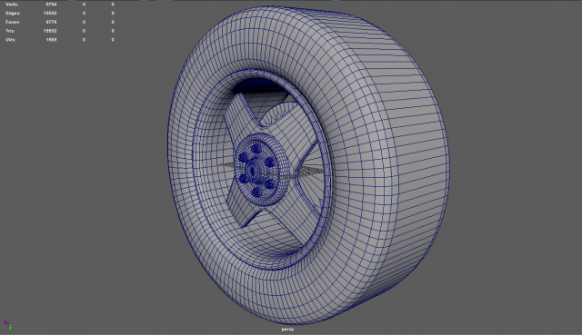 Low Poly Wheel 01 3D Model in Parts of auto 3DExport
