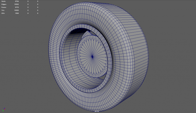 Low Poly Wheel 01 3D Model in Parts of auto 3DExport