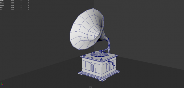 Old Vintage Gramophone 3D Model in Other 3DExport