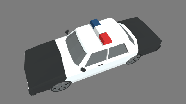 Low Poly Police Car 01 3D Model in Concept 3DExport